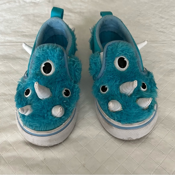 Vans | Shoes | Fuzzy Blue Monster Kids Shoes | Poshmark
